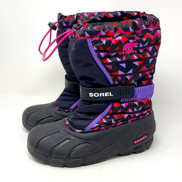 Sorel | Shoes | Sorel Flurry Winter Boots Pinkpurple Black | Poshmark